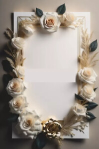 Wedding card template white background | PosterMyWall