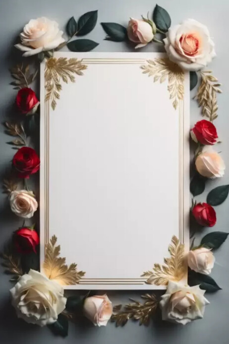 Wedding card template white background | PosterMyWall