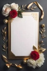 Wedding card template design white background | PosterMyWall