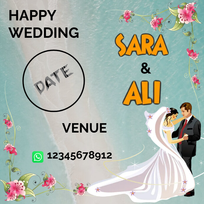 Wedding card/wedding poster Template | PosterMyWall