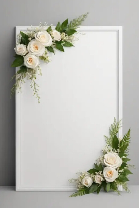 Plantilla de Wedding card white background | PosterMyWall