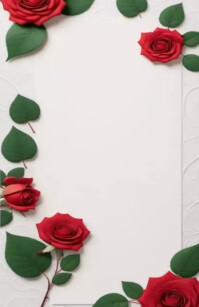 Wedding card template flower border | PosterMyWall