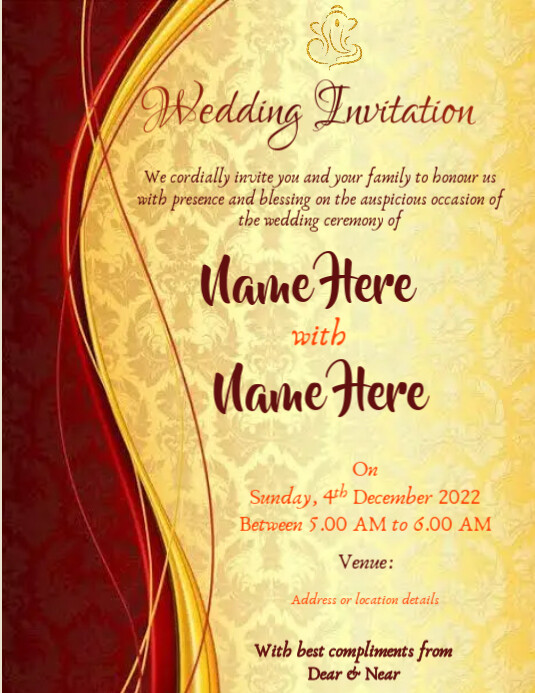 Wedding Card_2 Template | PosterMyWall