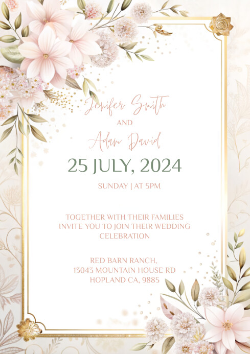 wedding celebration invitation Template | PosterMyWall