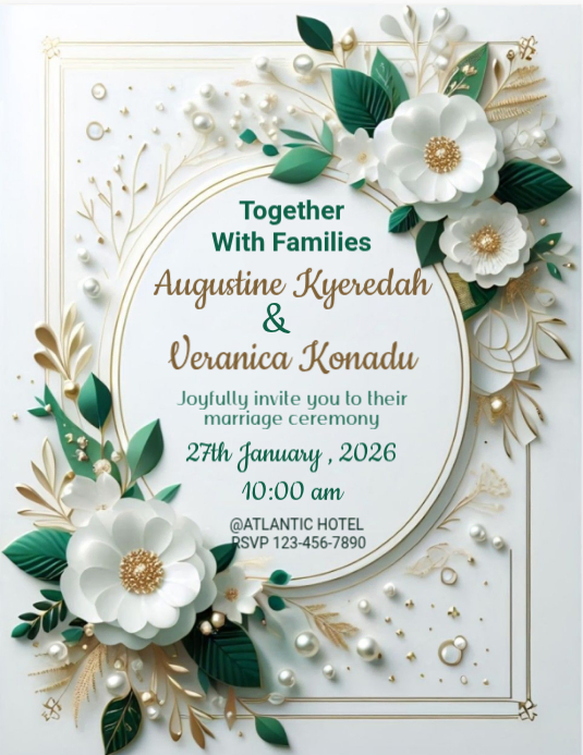 wedding-ceremony-invitation-card Template | PosterMyWall