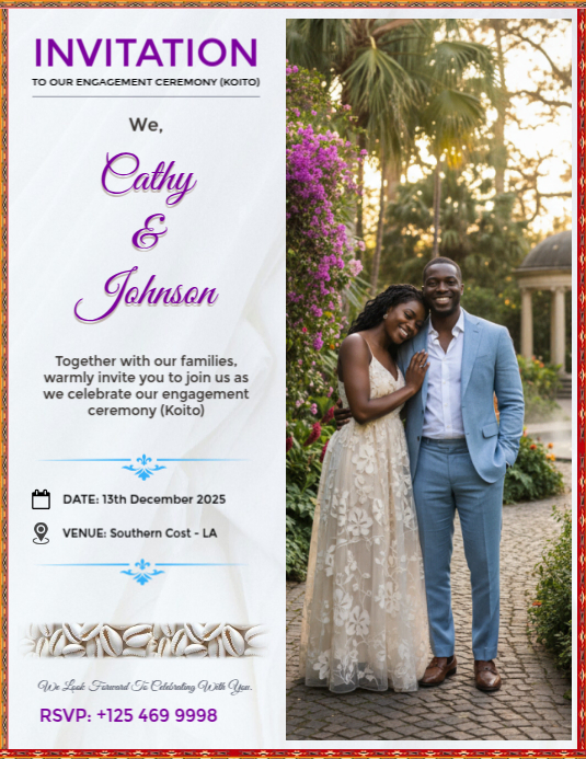 Wedding Ceremony Invitation Template | PosterMyWall