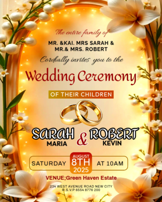 Modèle Wedding ceremony marriage bridal nuptials event rings invitation ...