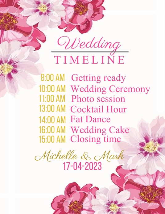 Plantilla de Wedding ceremony poster template | PosterMyWall