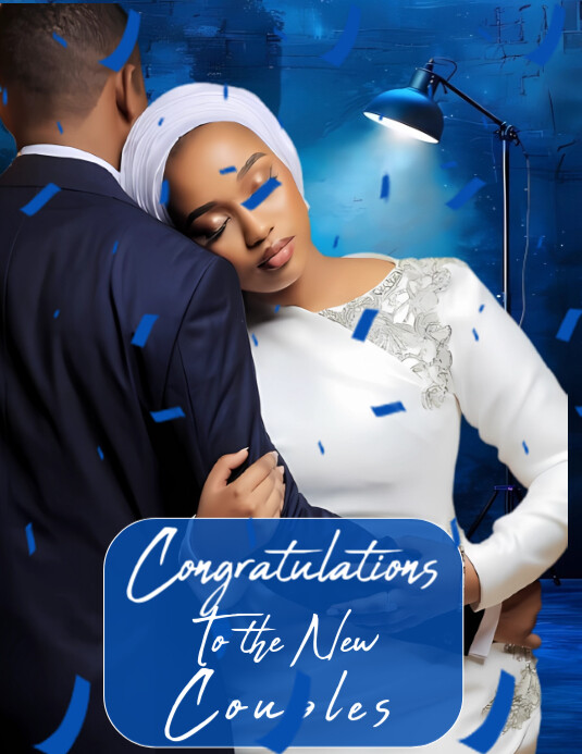 Wedding congratulations flyer design template | PosterMyWall