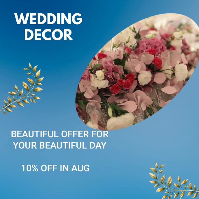 Wedding Décor Sale Offer With Roses Template | PosterMyWall