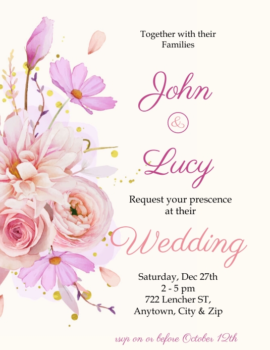 Copy of wedding day invite Design Template | PosterMyWall