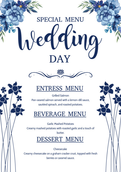 Copy of Wedding Day Special Menu | PosterMyWall