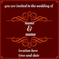 Wedding invitation pink card tamplate Template | PosterMyWall