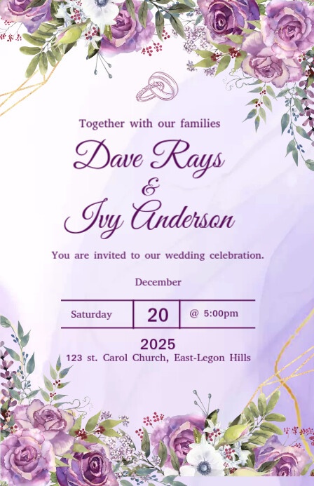 Wedding Template | PosterMyWall