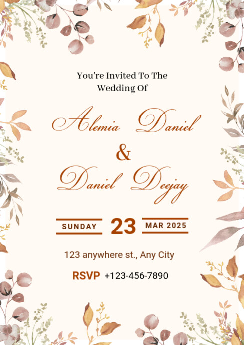 Wedding Template | PosterMyWall