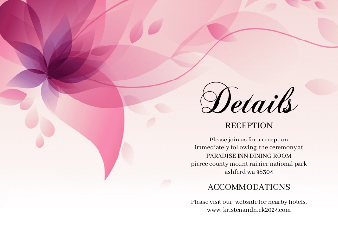wedding details card (2) Template | PosterMyWall