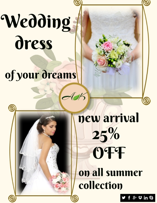 Wedding Dress, Sale template | PosterMyWall