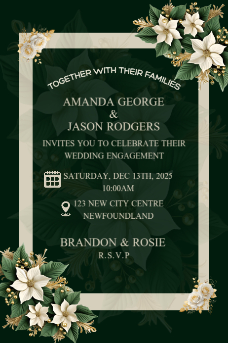 Wedding engagement party Template | PosterMyWall