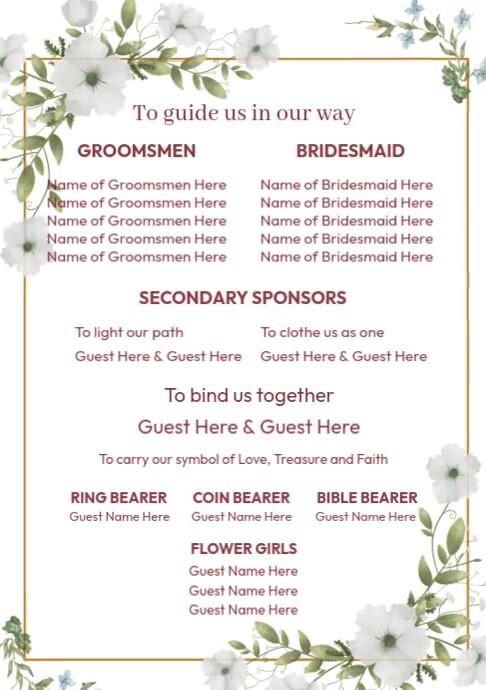 Wedding Entourage Ads Template | PosterMyWall
