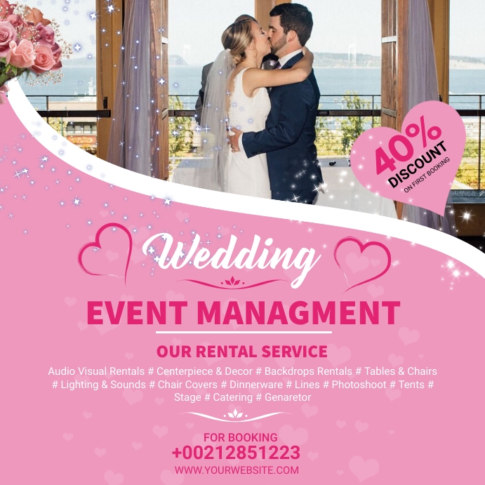 Copy of WEDDING EVENT FLYER | PosterMyWall