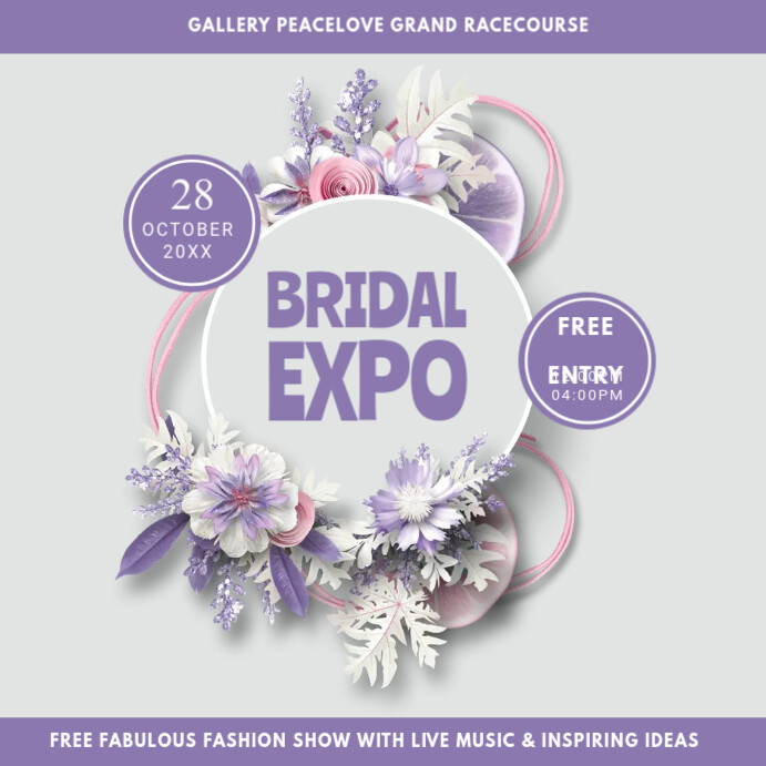 Wedding Fair Bridal Expo Instagram Post Template | PosterMyWall