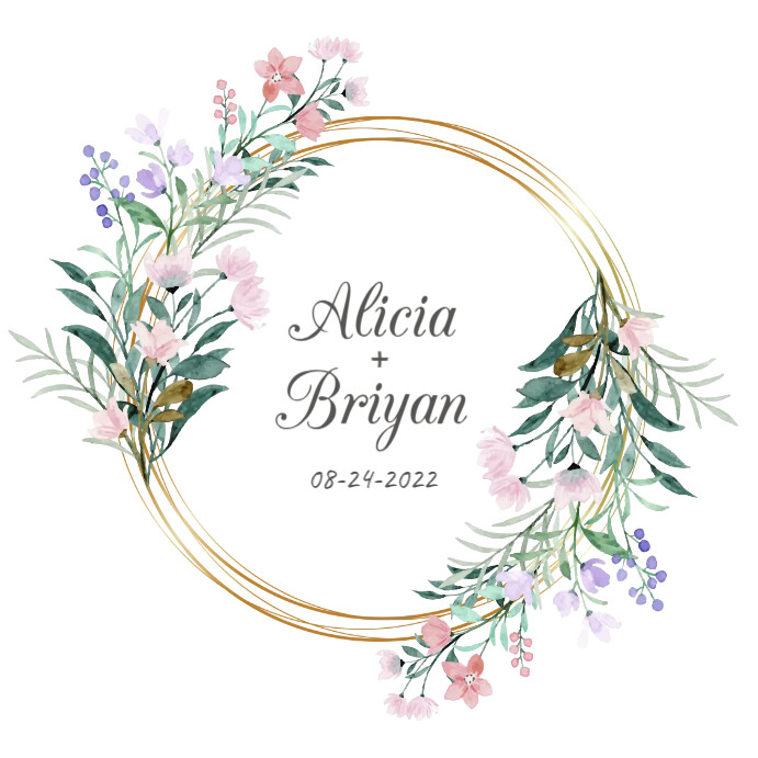 Wedding Floral Frame Template | PosterMyWall