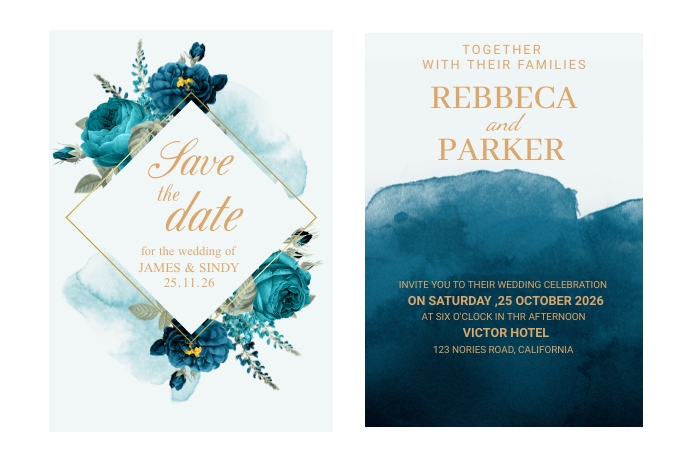Wedding Floral Invitation Template | PosterMyWall