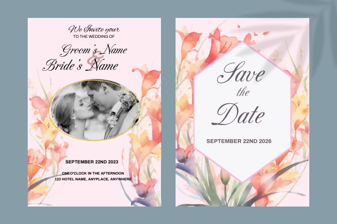 Wedding Floral Invitation Template | PosterMyWall