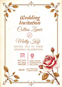 Wedding Invitation Card Flyer Template | PosterMyWall