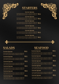 Red Food Menu Template | PosterMyWall