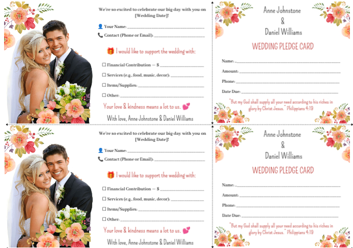 Wedding Fundraiser Card Template | PosterMyWall