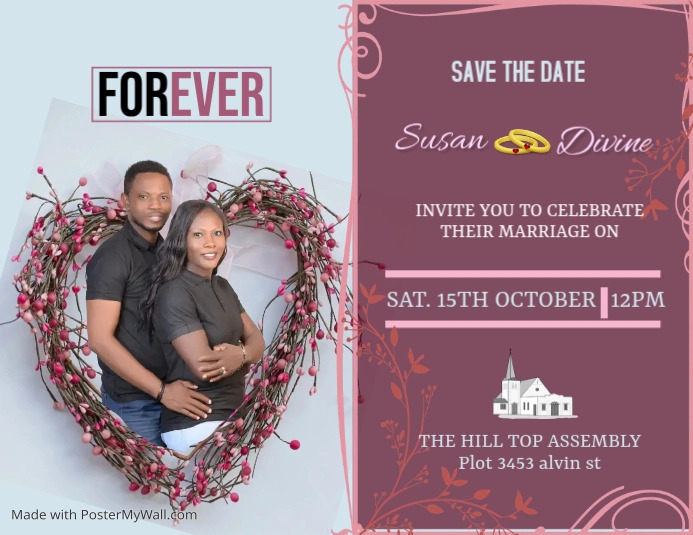 WEDDING INVITATION (5) Template | PosterMyWall