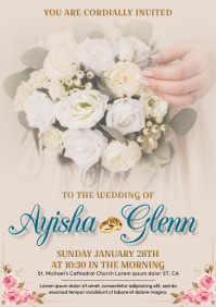 Wedding Invitation - A4 size Template | PosterMyWall