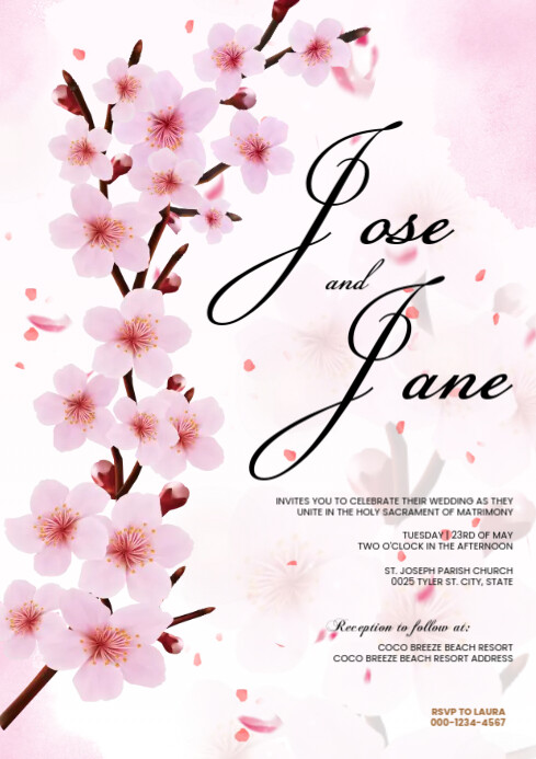 wedding invitation a4 Template | PosterMyWall