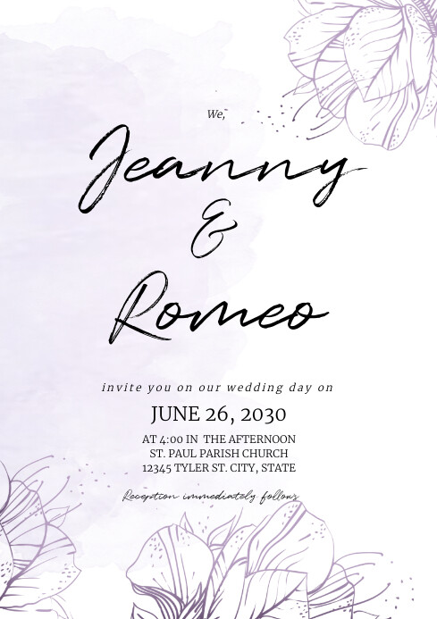 wedding invitation a4 Template | PosterMyWall