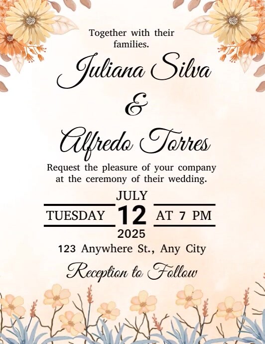 Plantilla de Wedding Invitation Ads | PosterMyWall