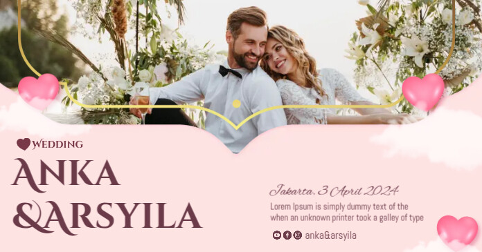 Wedding Invitation Ads Template | PosterMyWall