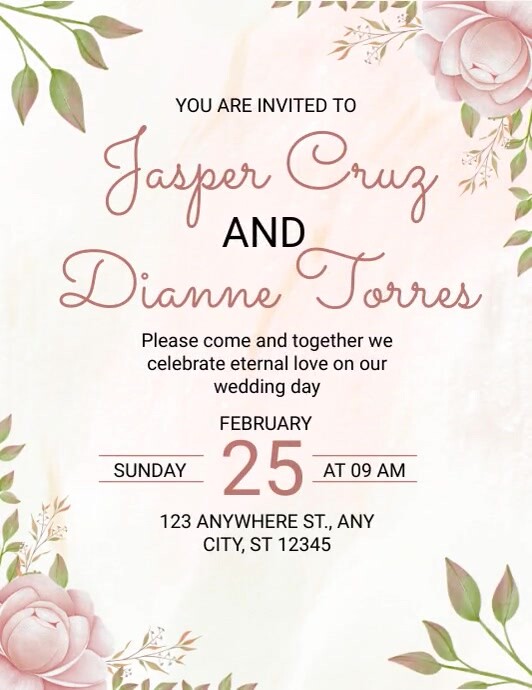 Plantilla de Wedding Invitation Ads | PosterMyWall