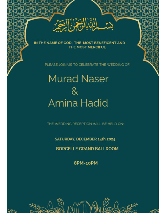 wedding invitation card( flyer} Template | PosterMyWall