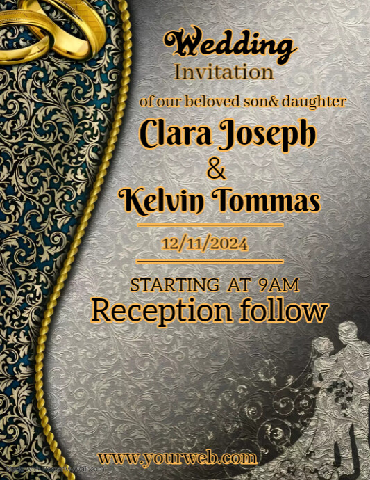 Copy of Wedding invitation Card (2) | PosterMyWall
