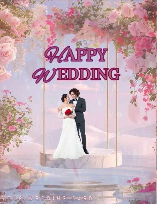 Plantilla de Wedding invitation card attached design | PosterMyWall