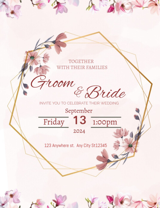 Wedding invitation card design 2024 Template | PosterMyWall