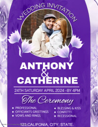Wedding invitation card design flyer Template | PosterMyWall