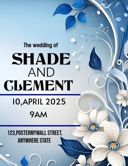 Copy of Wedding invitation card design template | PosterMyWall