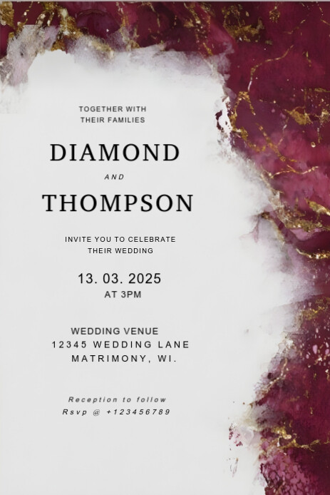 Wedding invitation card Template | PosterMyWall