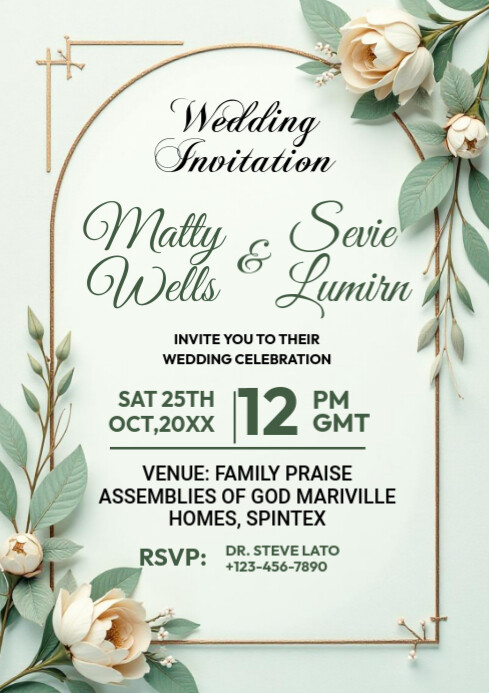 wedding invitation card Template | PosterMyWall
