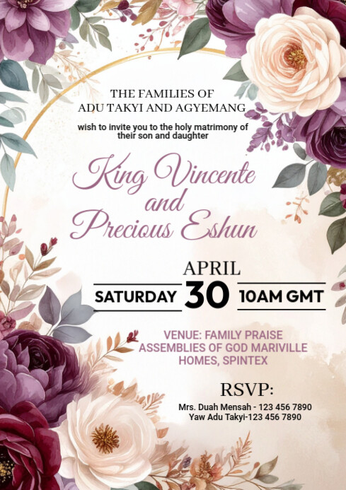 wedding invitation card Template | PosterMyWall