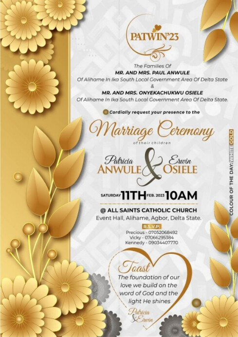 Wedding invitation card Template | PosterMyWall