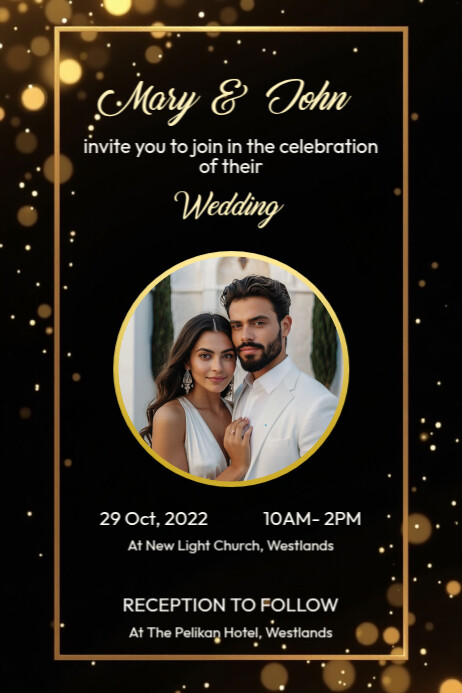 wedding invitation card Template | PosterMyWall