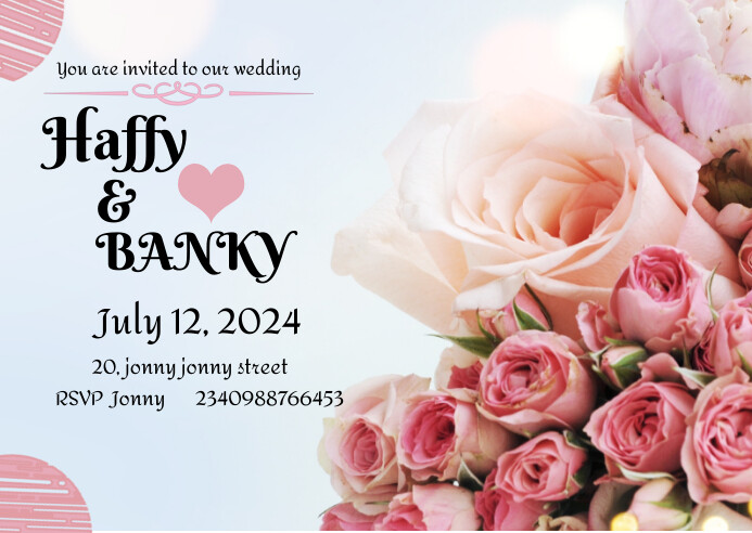 Wedding Invitation Card Templat | PosterMyWall